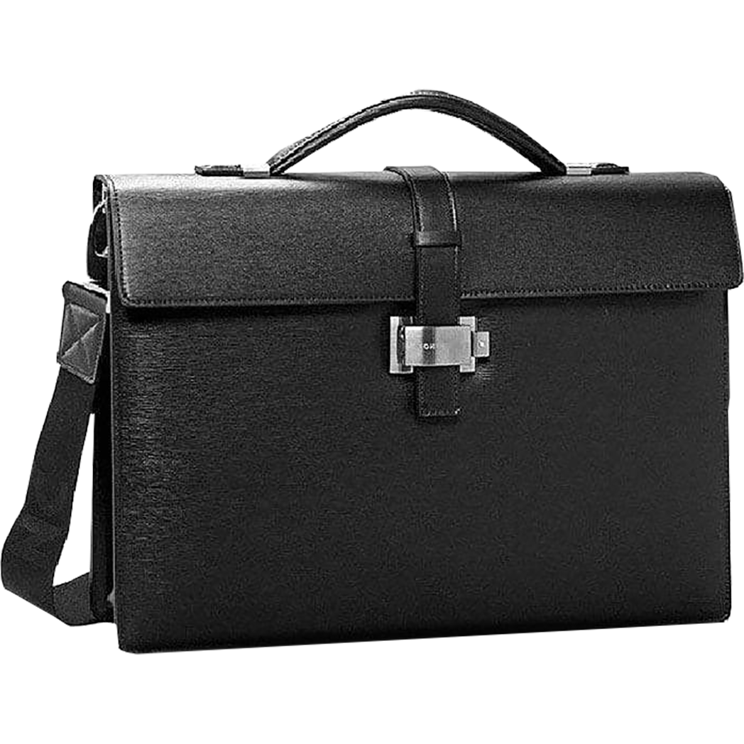 Montblanc Leather Briefcase (Single Gusset) - Pen Boutique Ltd