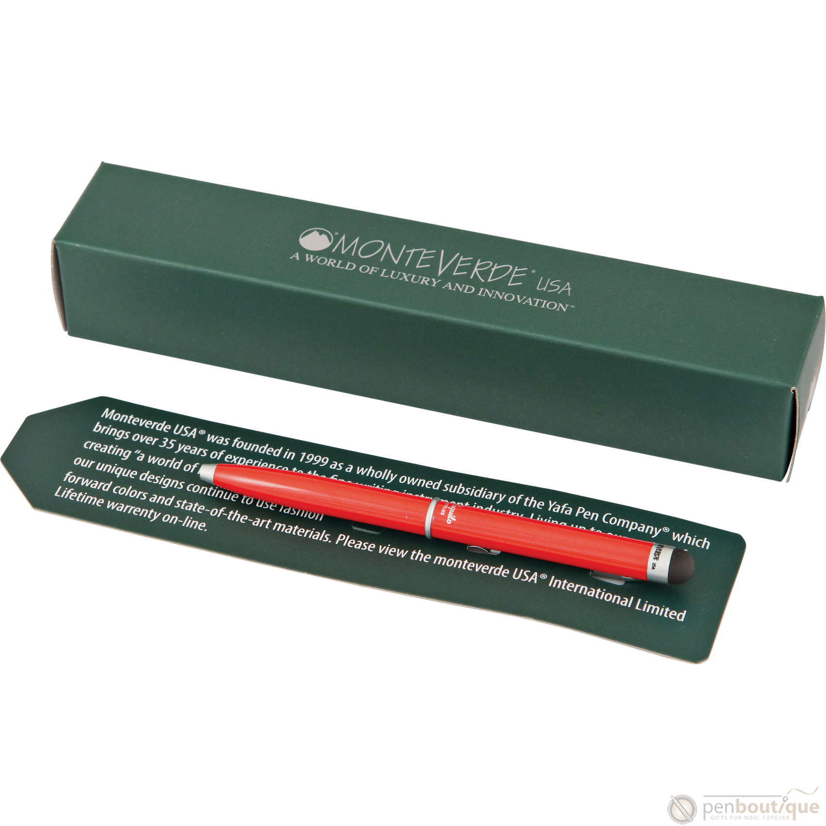 Monteverde Poquito Stylus Ballpoint Pen - Racing Red - Pen Boutique Ltd