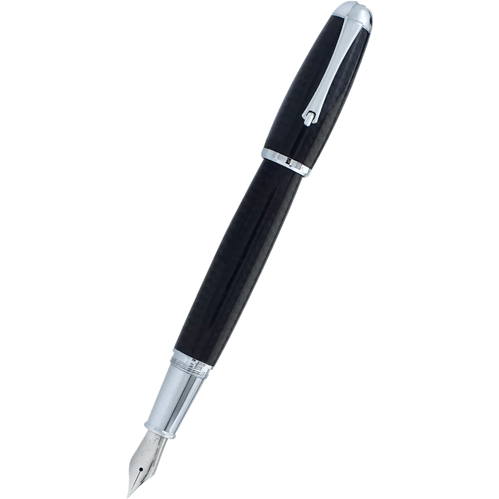Monteverde Super Mega Fountain Pen - Carbon Fiber - Chrome - Pen ...