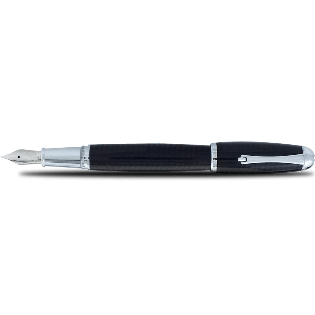 Monteverde Super Mega Fountain Pen - Carbon Fiber - Chrome - Pen ...
