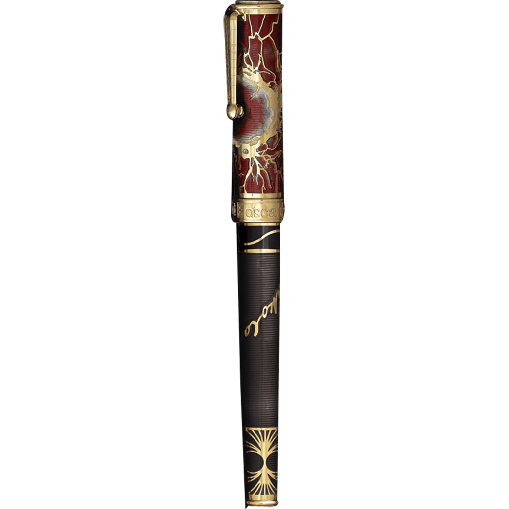 David Oscarson Tesla Fountain Pen - Translucent Black - Gold Trim - Pen ...
