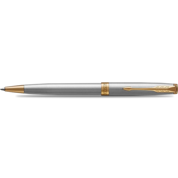 Parker Sonnet Stainless Steel with Gold Trim Ballpoint Pen - Pen Boutique Ltd