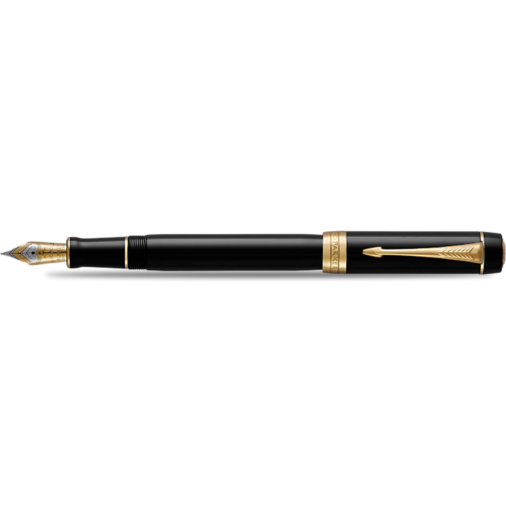 Parker Duofold Classic Black w GT Cent. Fountain Pen - Pen Boutique Ltd