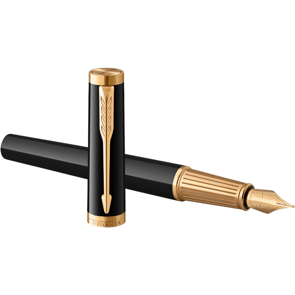Parker Ingenuity Core Fountain Pen - Black - Gold Trim - Pen Boutique Ltd