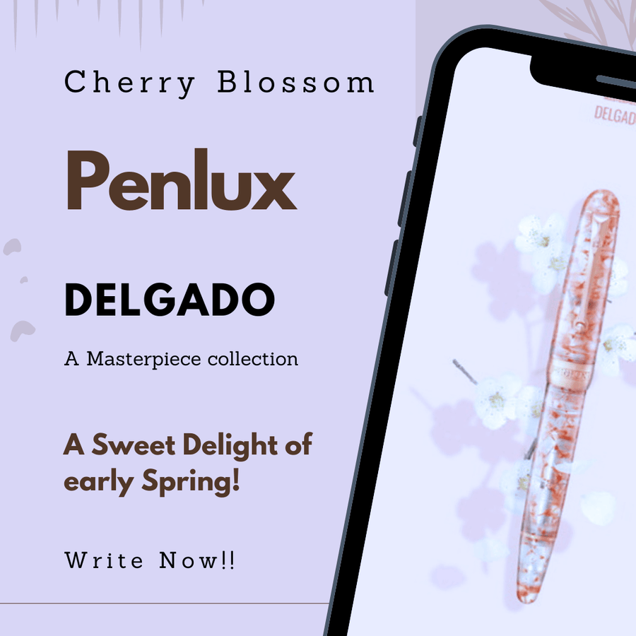 Penlux Masterpiece Delgado Fountain Pen - Limited Edition - Cherry Blo