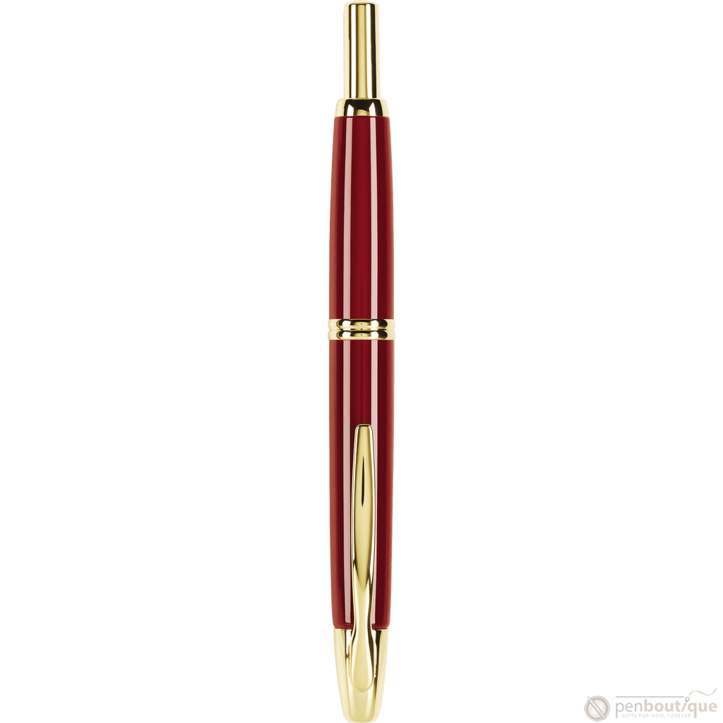 Pilot Vanishing Point Fountain Pen - Red - Gold Trim - Pen Boutique Ltd