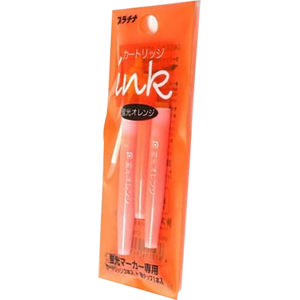 Platinum Preppy Highlighter Orange Ink Cartridge 3/pack - Pen Boutique Ltd