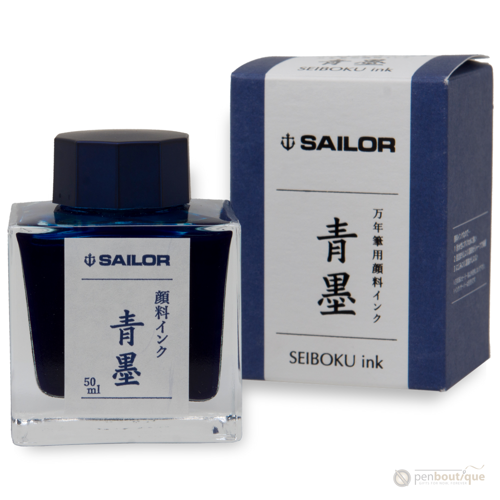 Sailor Pigmented Blue Black Ink Bottle - Seiboku - Pen Boutique Ltd