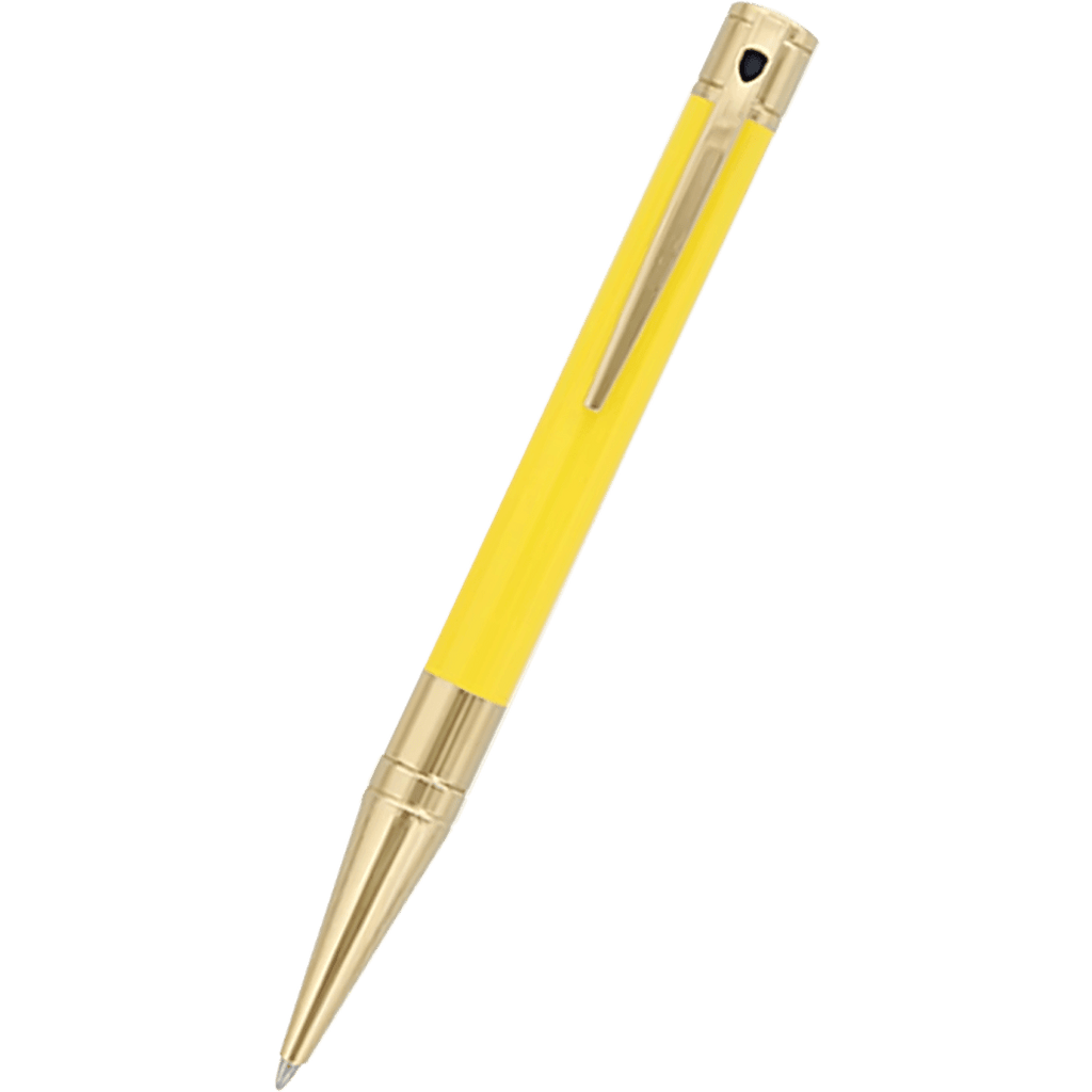 S T Dupont D-Initial Ballpoint Pen - Pastel Vanilla - Yellow Gold Trim
