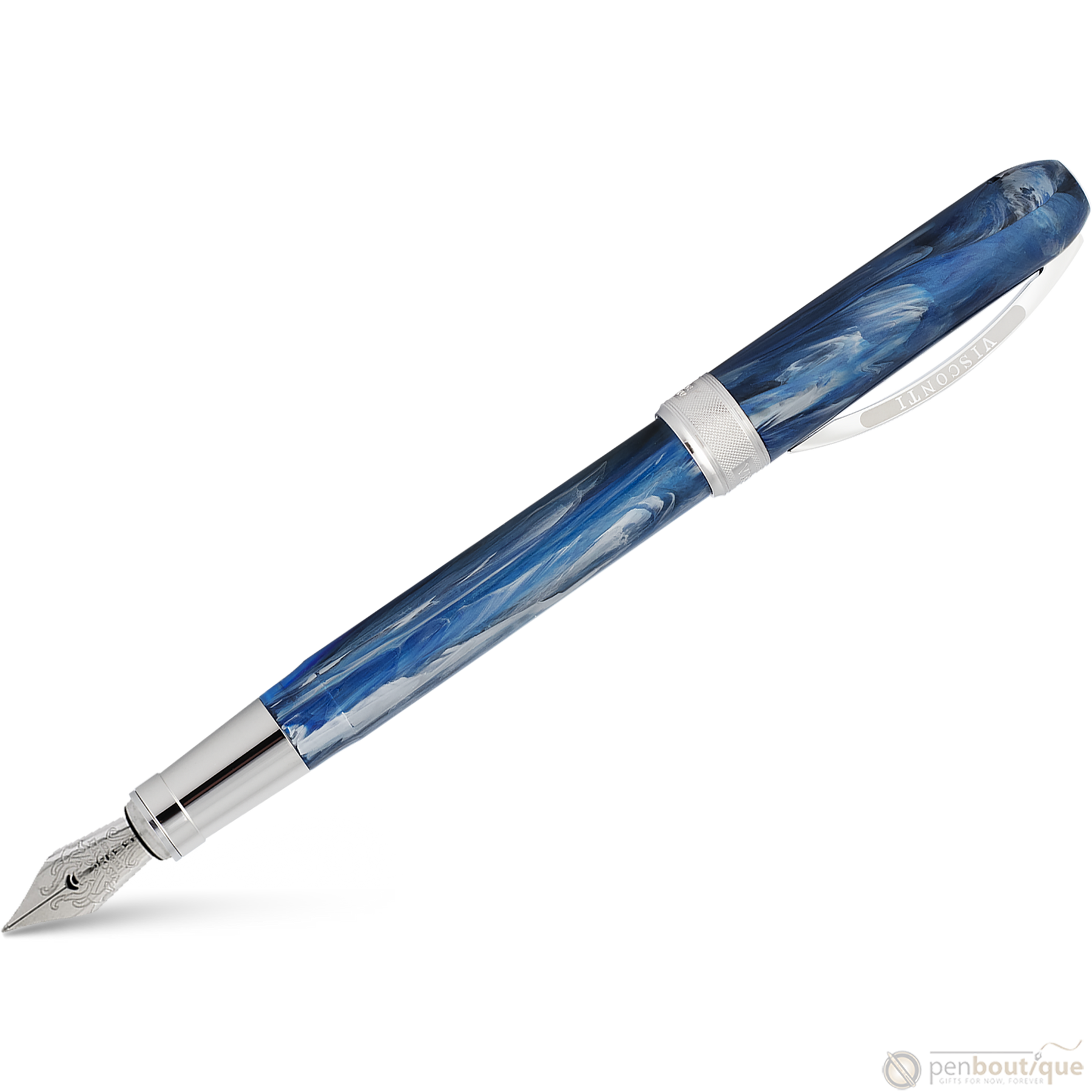 Visconti Rembrandt Fountain Pen - Blue Fog - Broad - Pen Boutique Ltd
