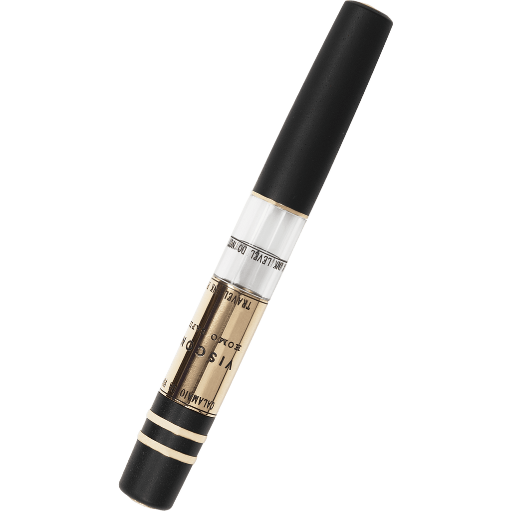 Visconti Homo Sapiens Travel Inkwell - Black - Bronze Trim