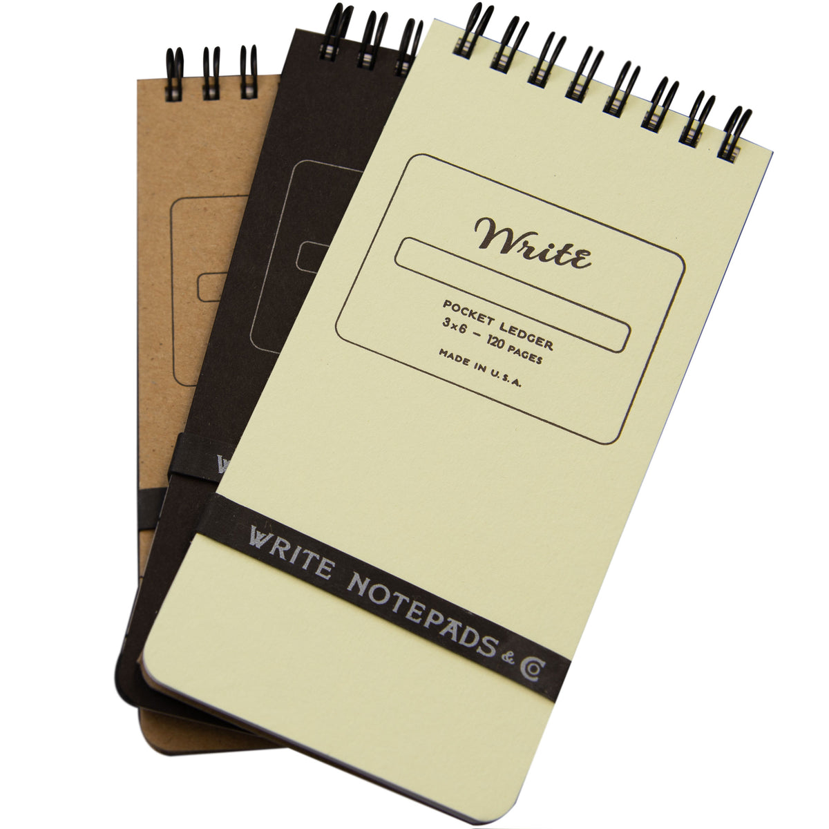 Write Notepads & Co. Pocket Notebook - Ledger - Kraft - Pen Boutique Ltd
