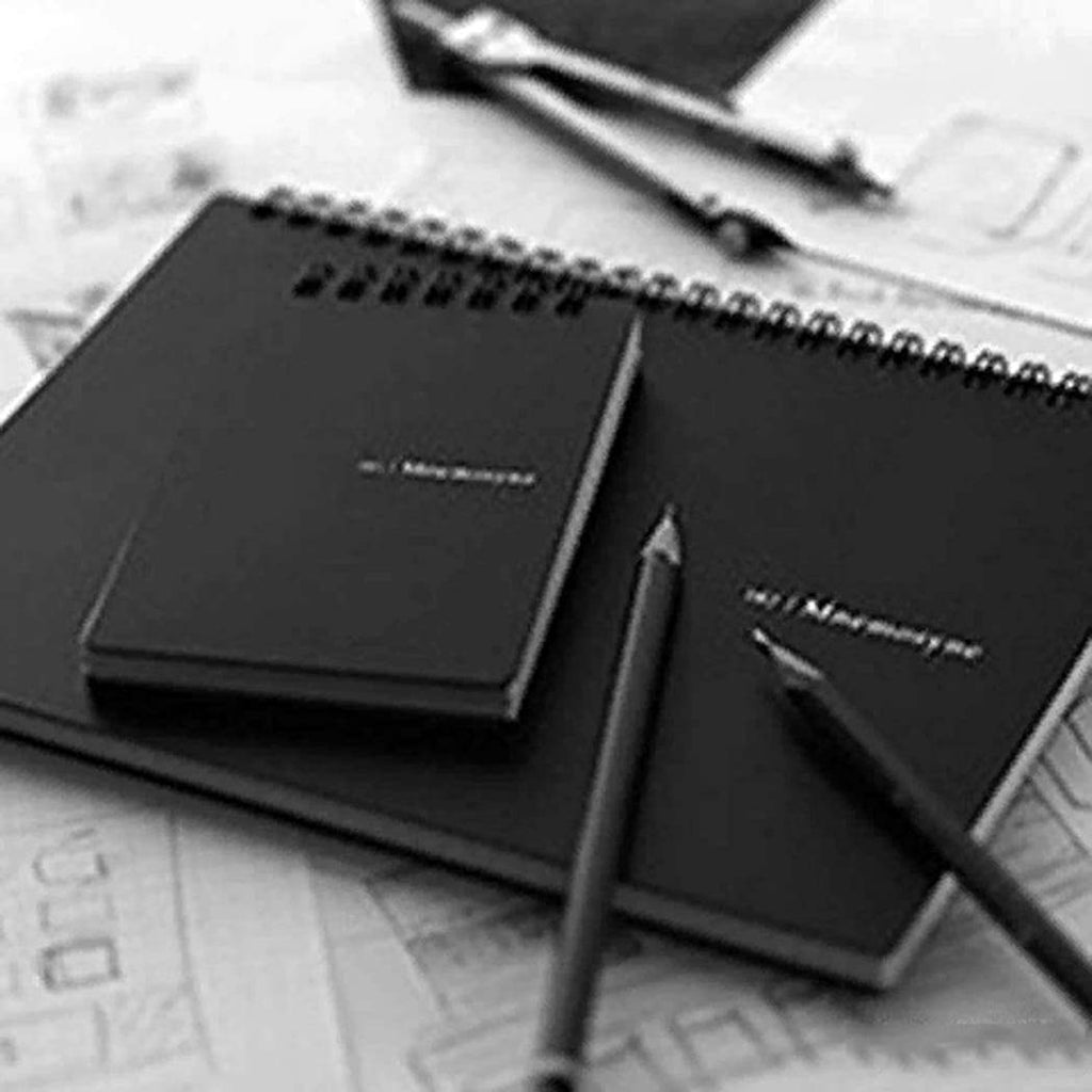 Maruman Mnemosyne Notebook - Black - Blank - A4 - Pen Boutique Ltd