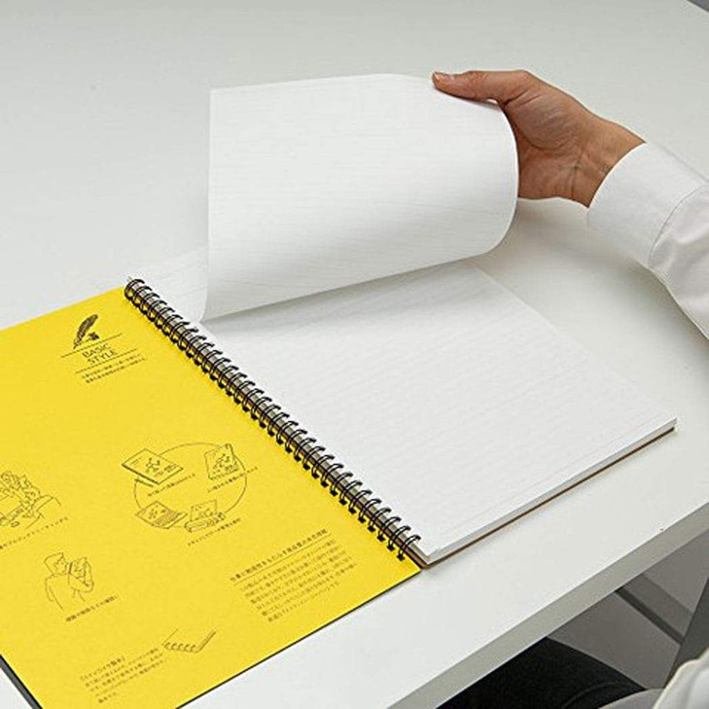 Maruman Mnemosyne Notebooks - Black - Lined - A4 - Pen Boutique Ltd