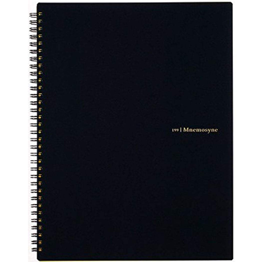 Maruman Mnemosyne Notebooks - Black - Lined - A4