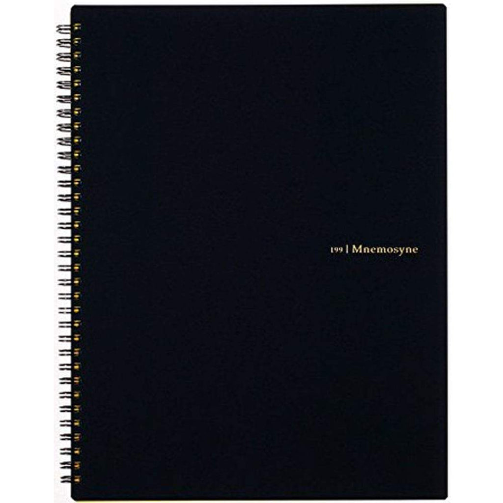 Maruman Mnemosyne Notebooks - Black - Lined - A4 - Pen Boutique Ltd