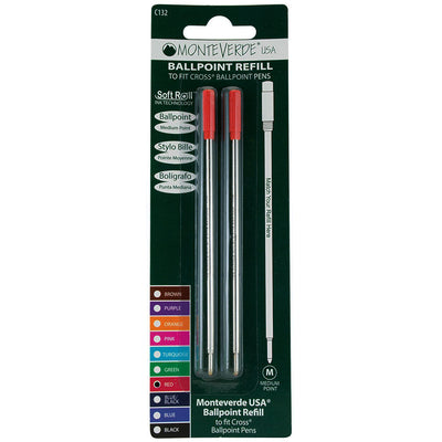 Monteverde Soft Roll 2 Pcs Pack Blister Card Refill To Fit Cross ...