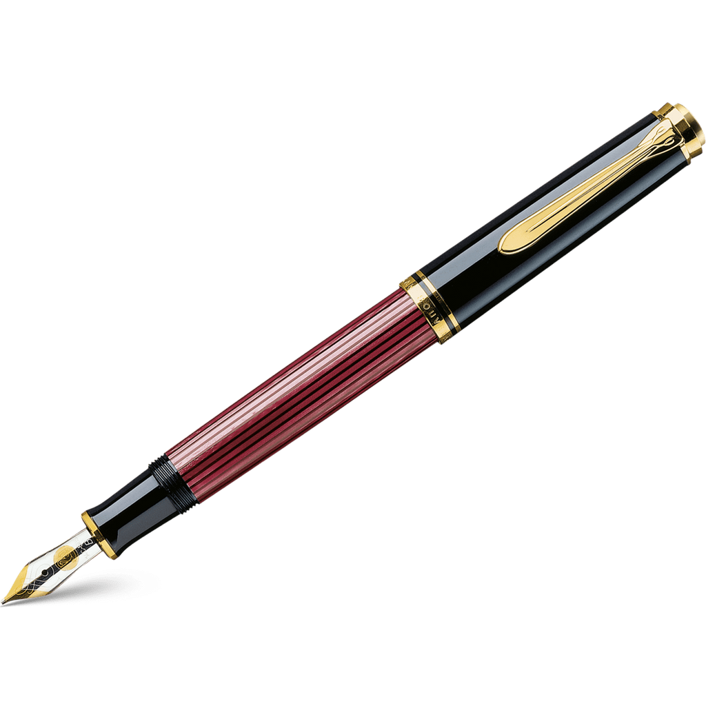 Pelikan Souveran Fountain Pen - M400 Black/Red - Pen Boutique Ltd