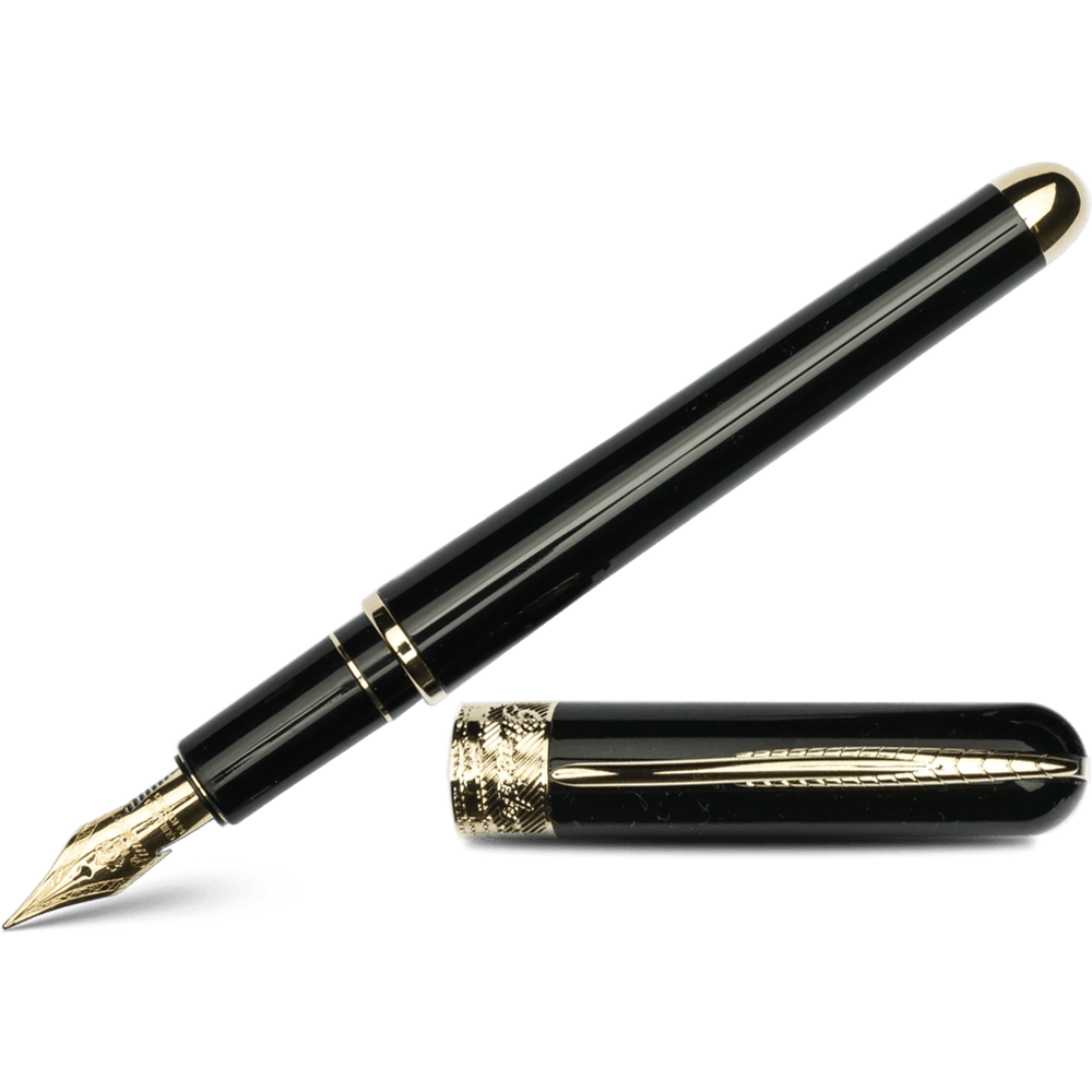 Pineider Avatar Deluxe Fountain Pen - Graphene Black - Medium - Pen ...